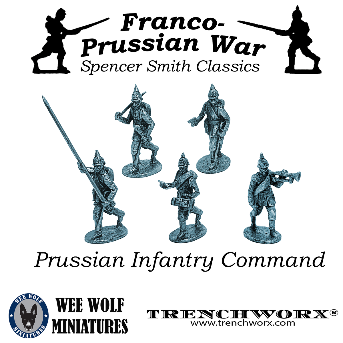 Prussian Infantry Command – Wee Wolf Miniatures