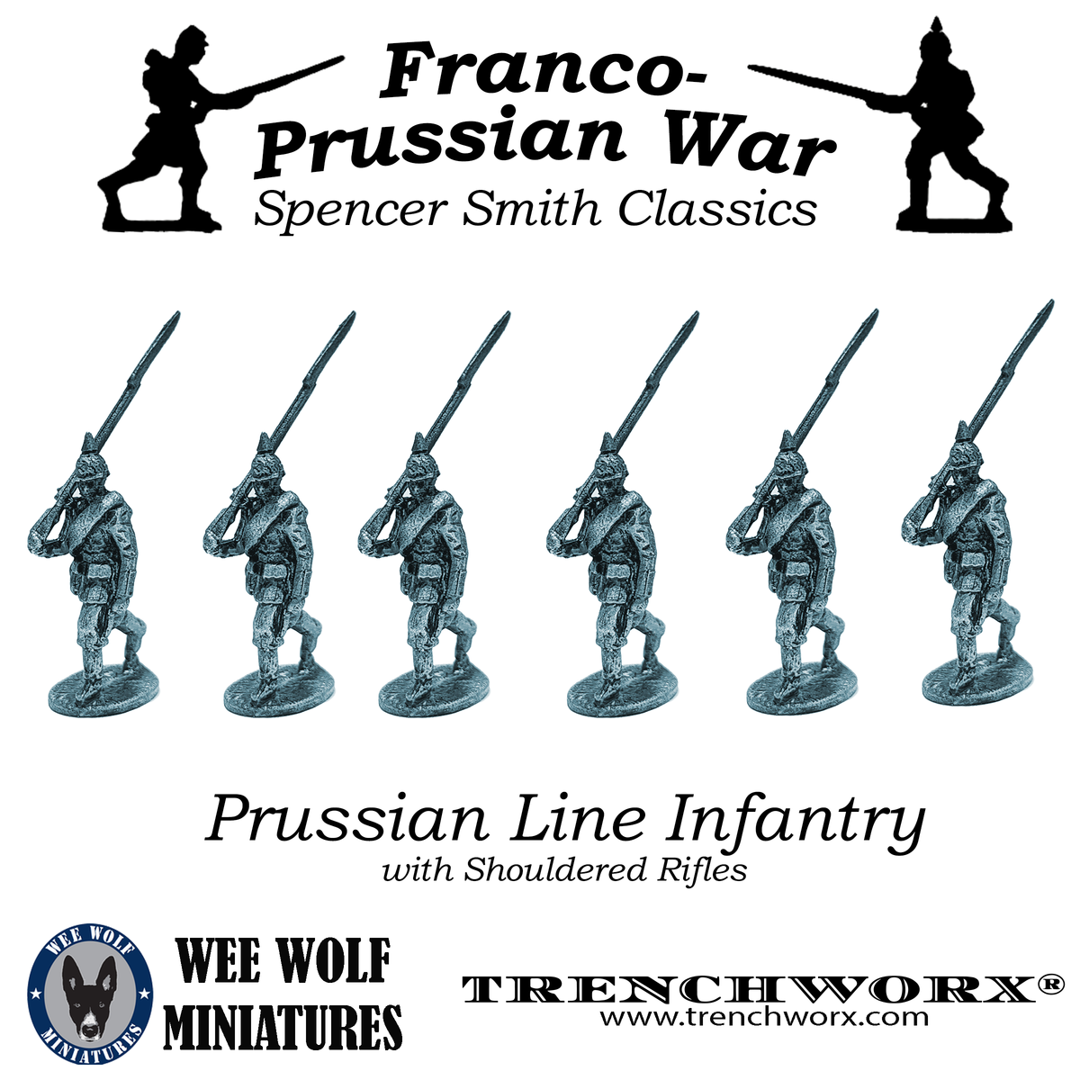 Prussian Line Infantry - Pack of Six – Wee Wolf Miniatures